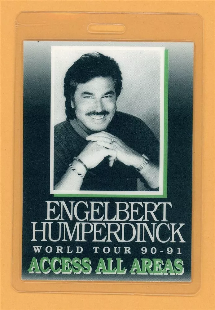 Engelbert Humperdinck 1990 Tour AAA Laminated Backstage Pass | Autographia