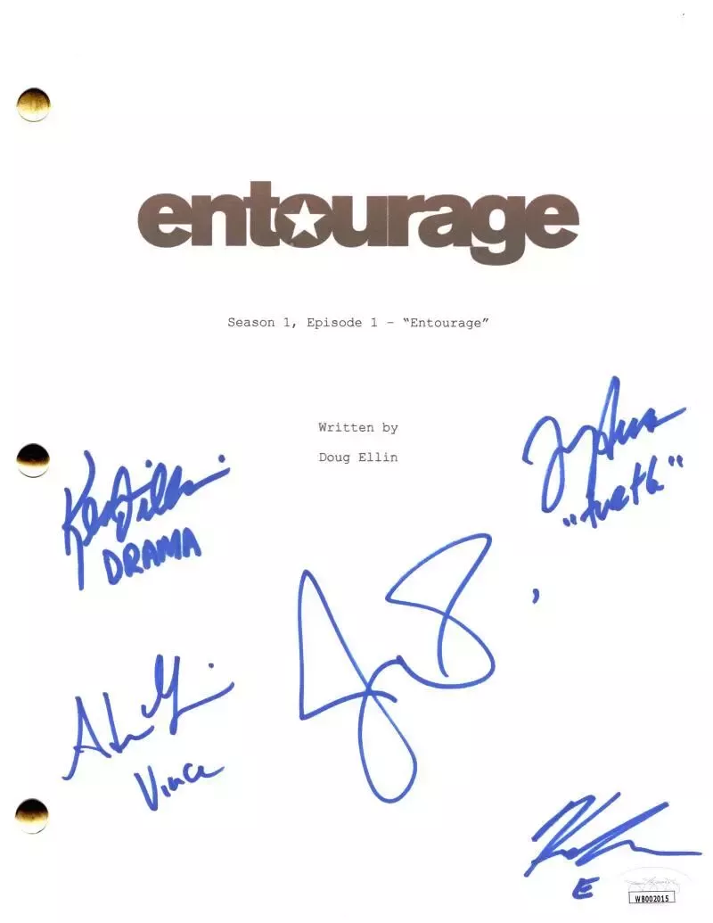 Entourage Cast x5 Signed Autograph Script Screenplay - Jeremy Piven +4 ...
