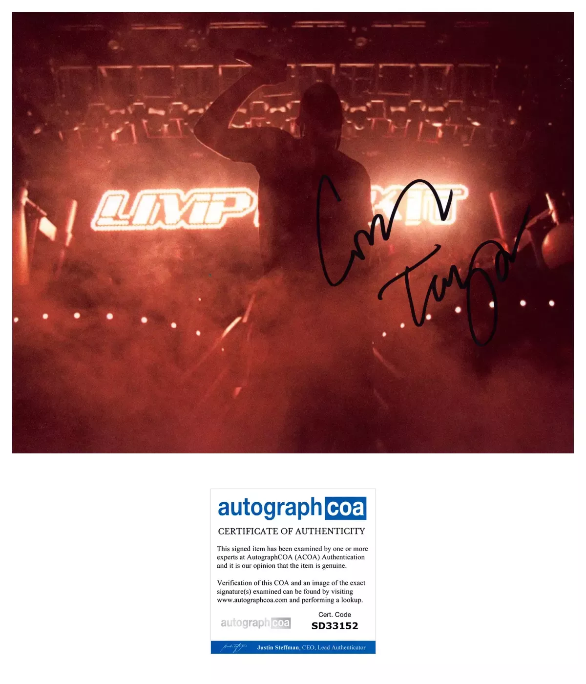 FRED DURST SIGNED AUTOGRAPH LIMP BIZKIT 8x10 PHOTO A w/PROOF & ACOA COA ...