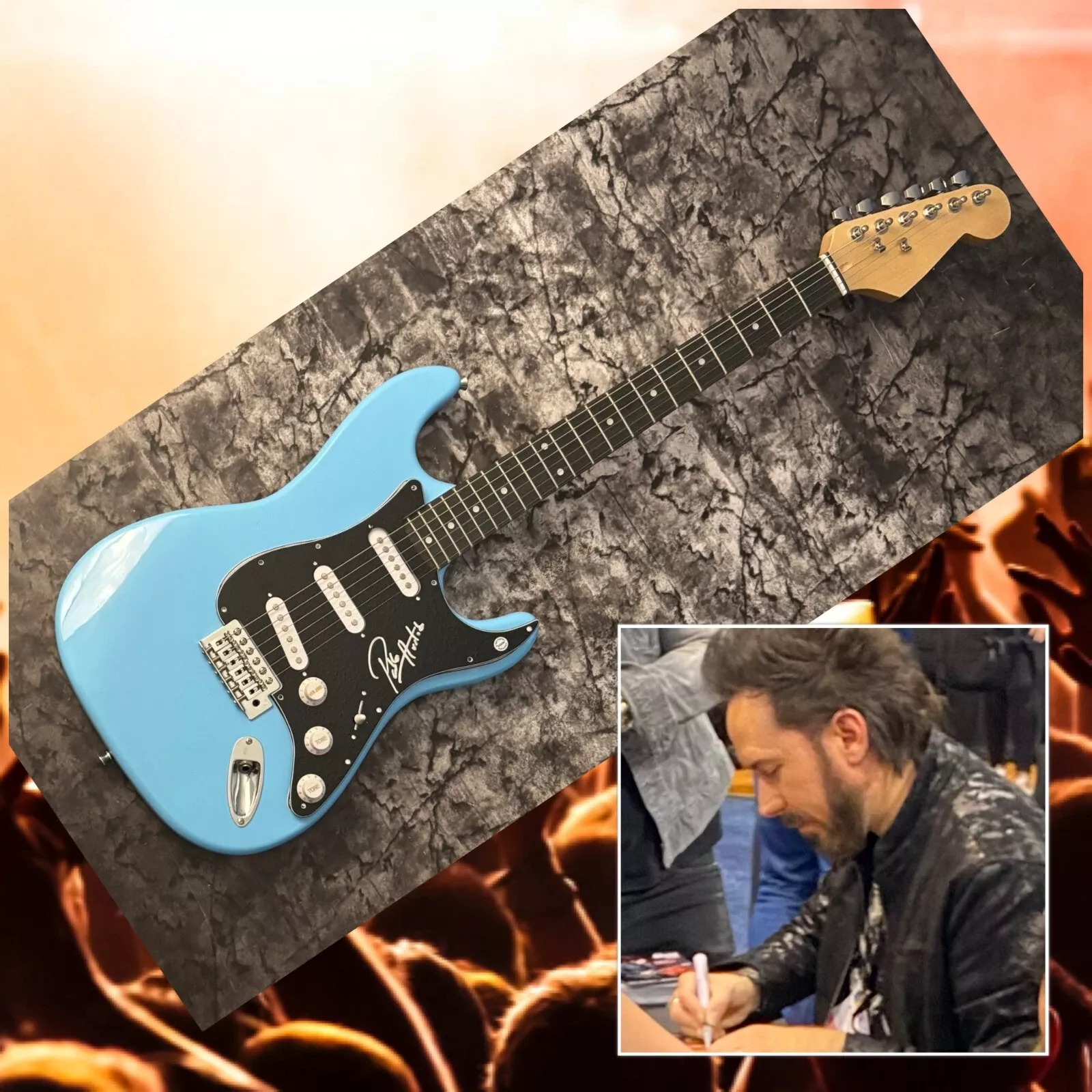 GFA Camila Band Guitarist * PABLO HURTADO * Signed Electric Guitar PROOF COA | Autographia