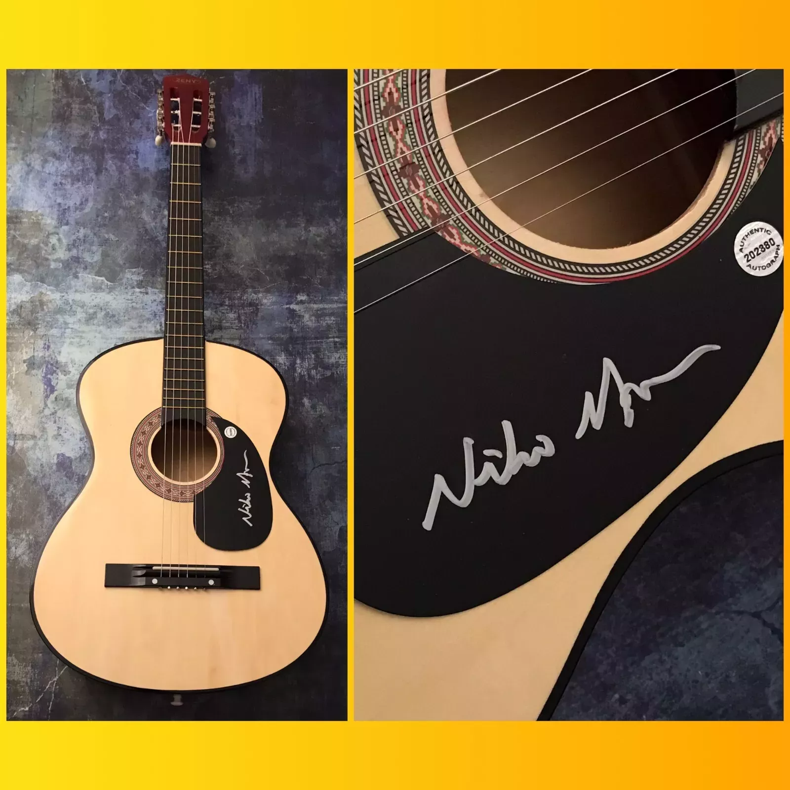 GFA Good Time & Paradise to Me * NIKO MOON * Signed Acoustic Guitar ...