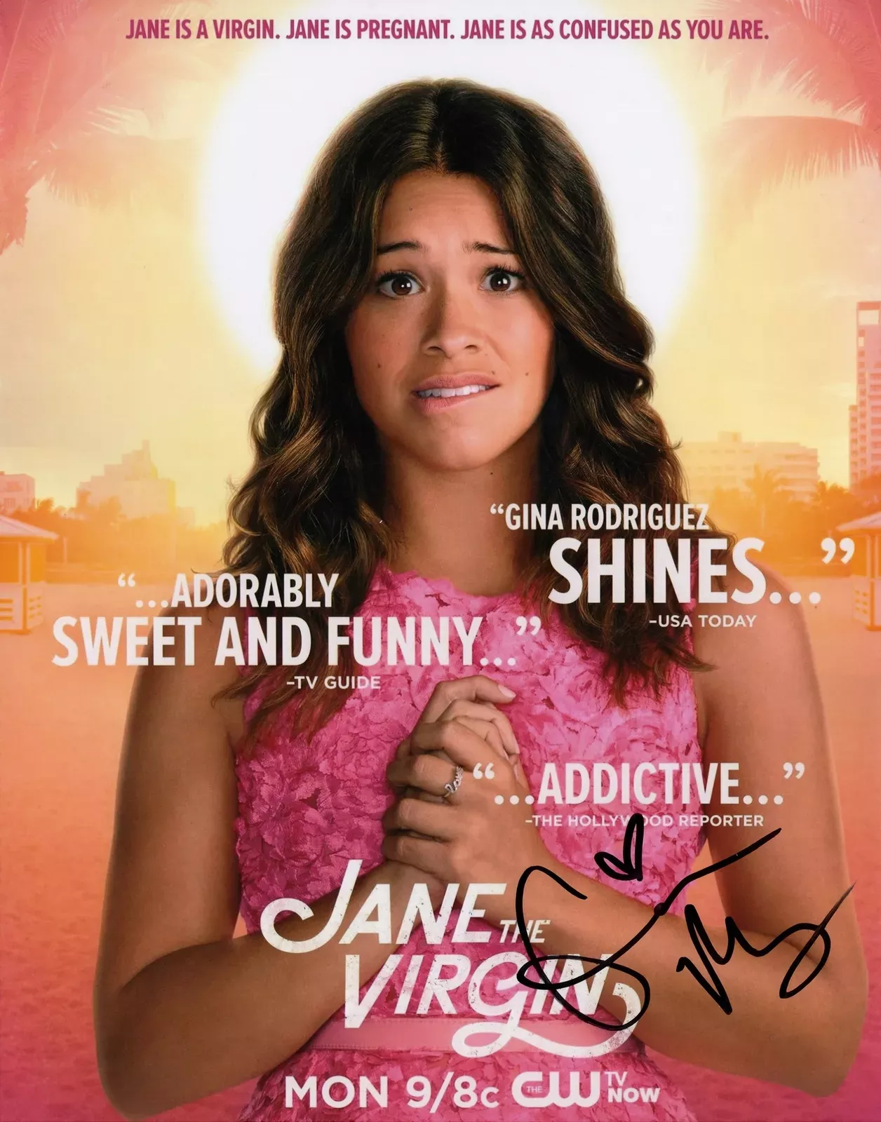 Gina Rodriguez Signed 11x14 Photo Jane The Virgin COA | Autographia