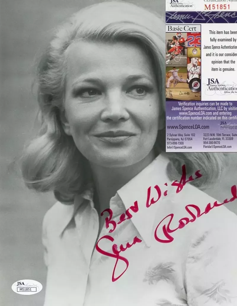 GINA ROWLANDS THE NOTEBOOK ACTRESS SIGNED 8X10 PHOTO JSA M51851 ...
