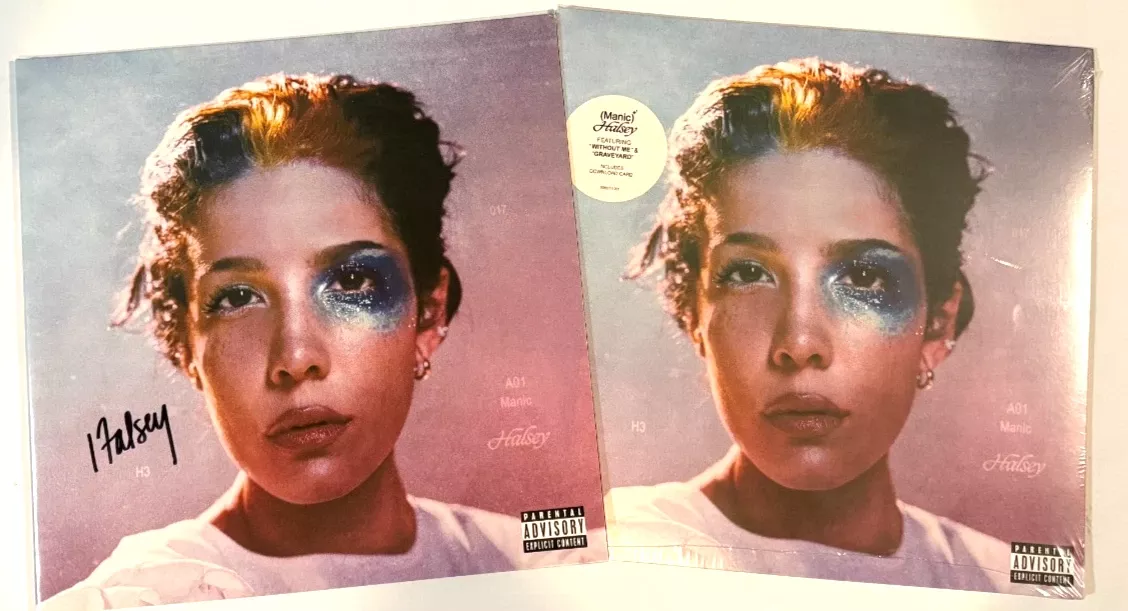 HALSEY SIGNED Manic Vinyl Record #1 Clear Milky JSA COA Autographed ...