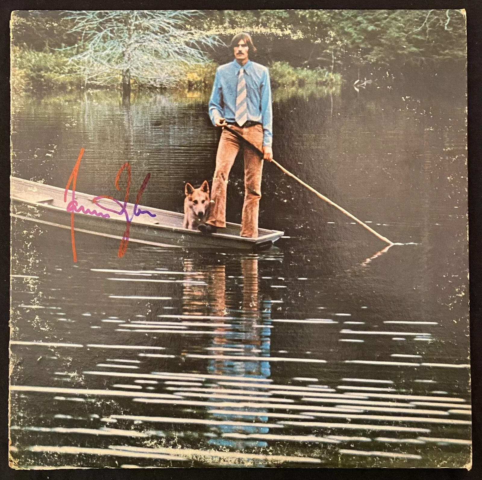 JAMES TAYLOR AUTOGRAPHED SIGNED ONE MAN DOG RECORD ALBUM BECKETT ...