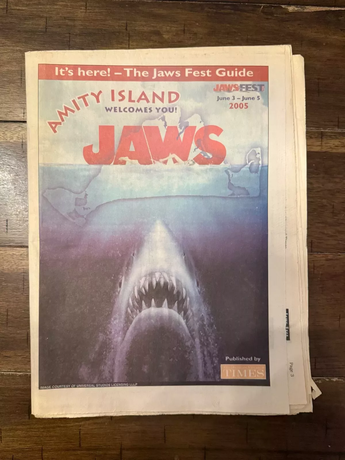Jaws Fest Jawsfest Amity Island Guide Newspaper June 2005 RARE ...