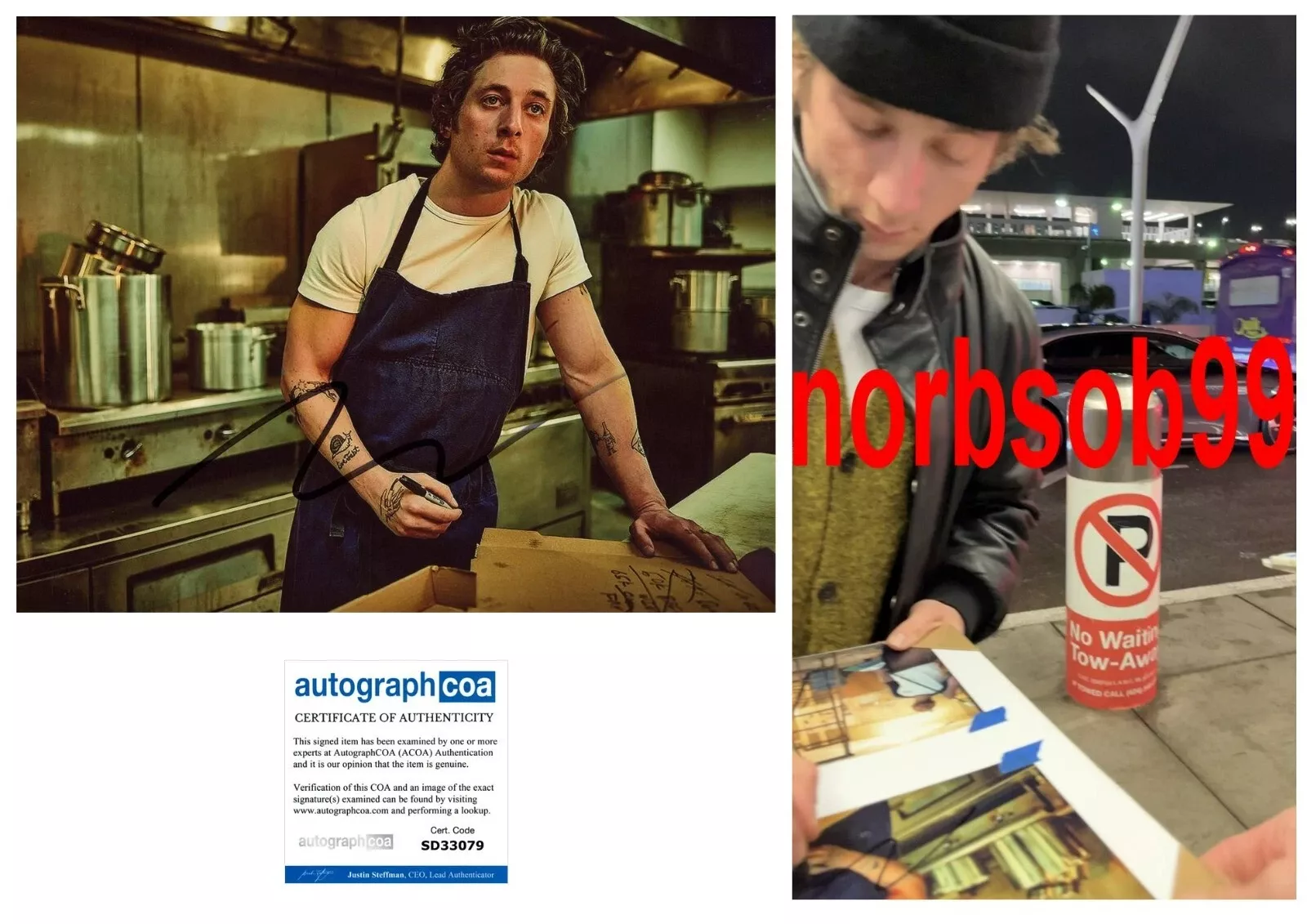 JEREMY ALLEN WHITE SIGNED THE BEAR 8x10 PHOTO E w/EXACT PROOF ...