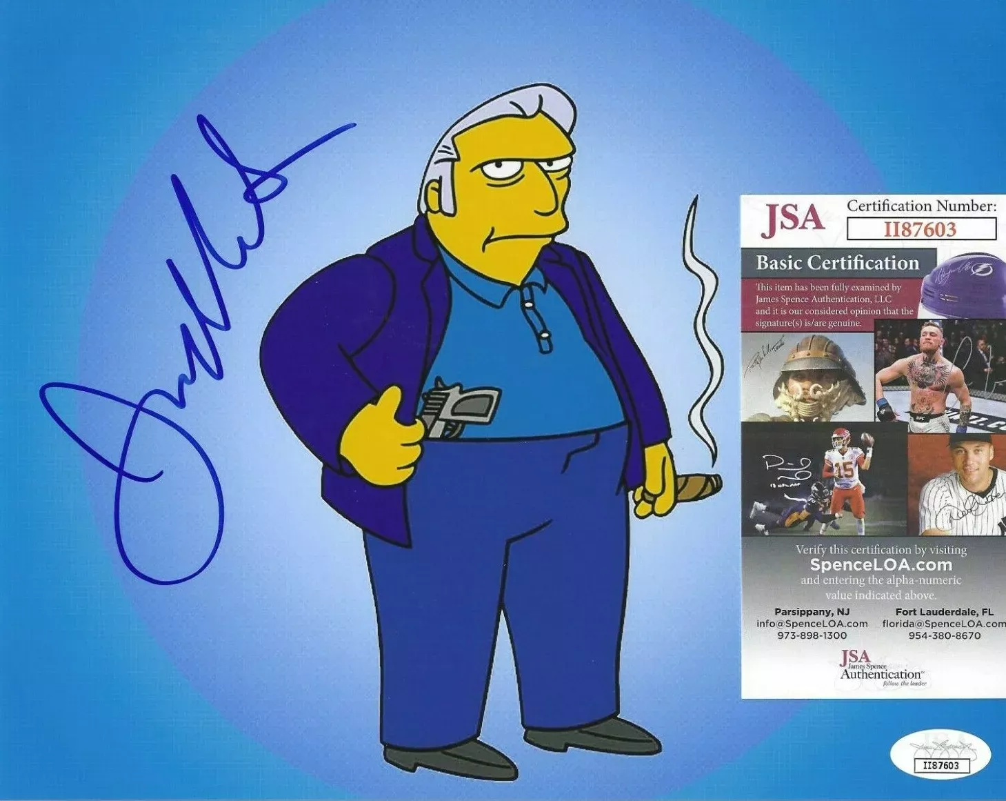 Joe Mantegna Signed 8x10 Photo w/ JSA COA #II87603 The Simpsons Fat ...