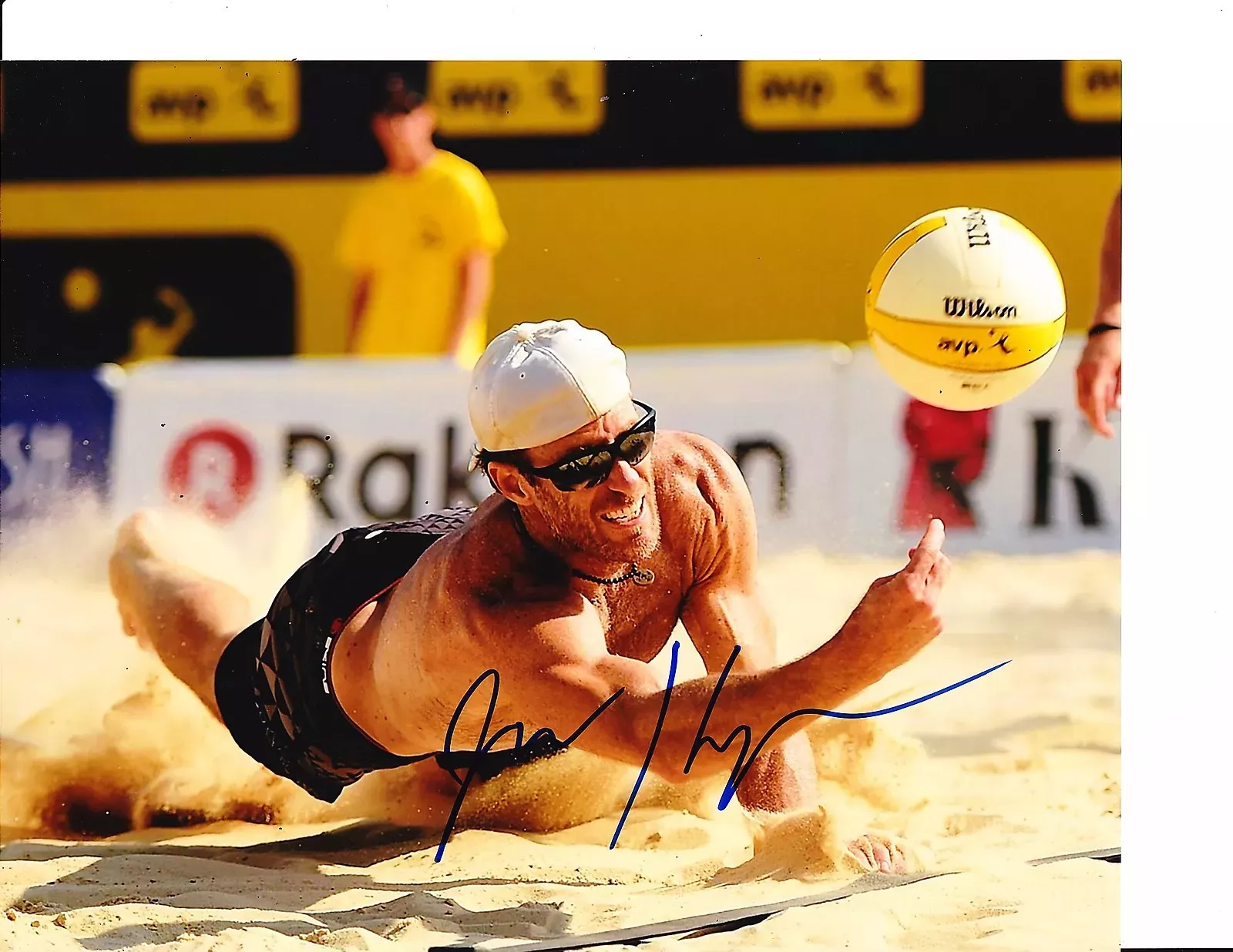 JOHN HYDEN SIGNED GREAT DIG BEACH VOLLEYBALL 8X10 AVP Collectible ...
