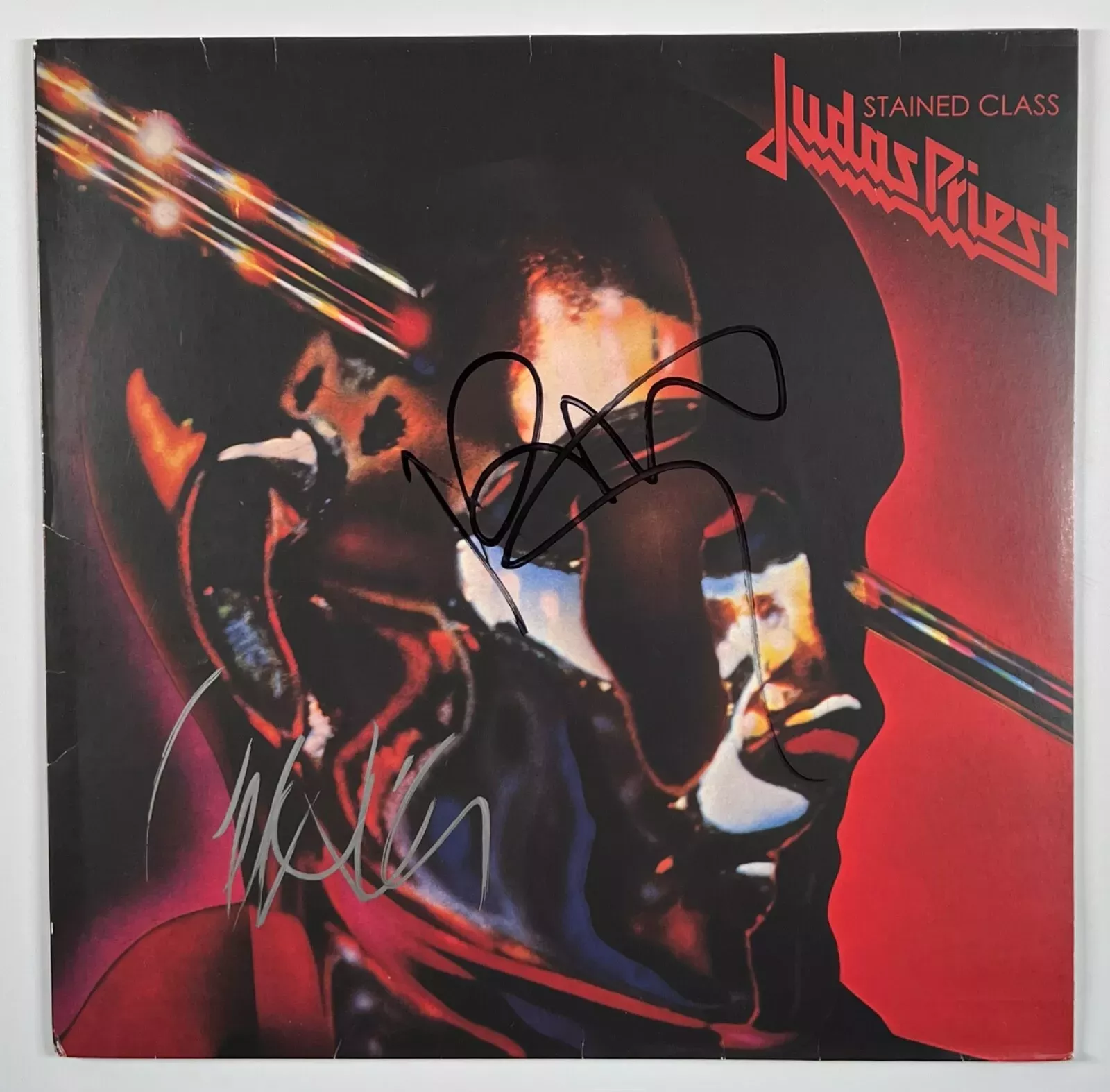 Judas Priest JSA Signed Autograph Album Vinyl Stained Glass Rob Halford Ian Hill | Autographia