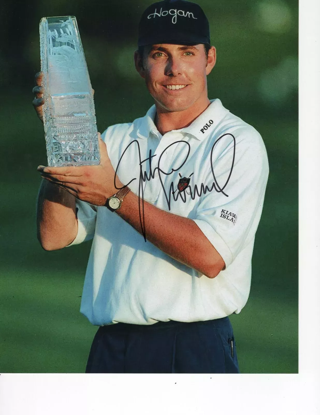 JUSTIN LEONARD SIGNED 8X10 PRO GOLFER PLAYERS CHAMPIONSHIP Collectible ...