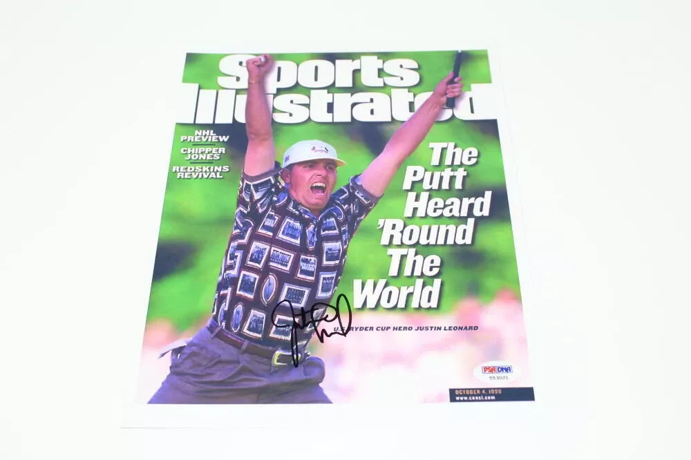 JUSTIN LEONARD SIGNED AUTOGRAPH 8x10 PHOTO - OPEN CHAMP, SPORTS ...