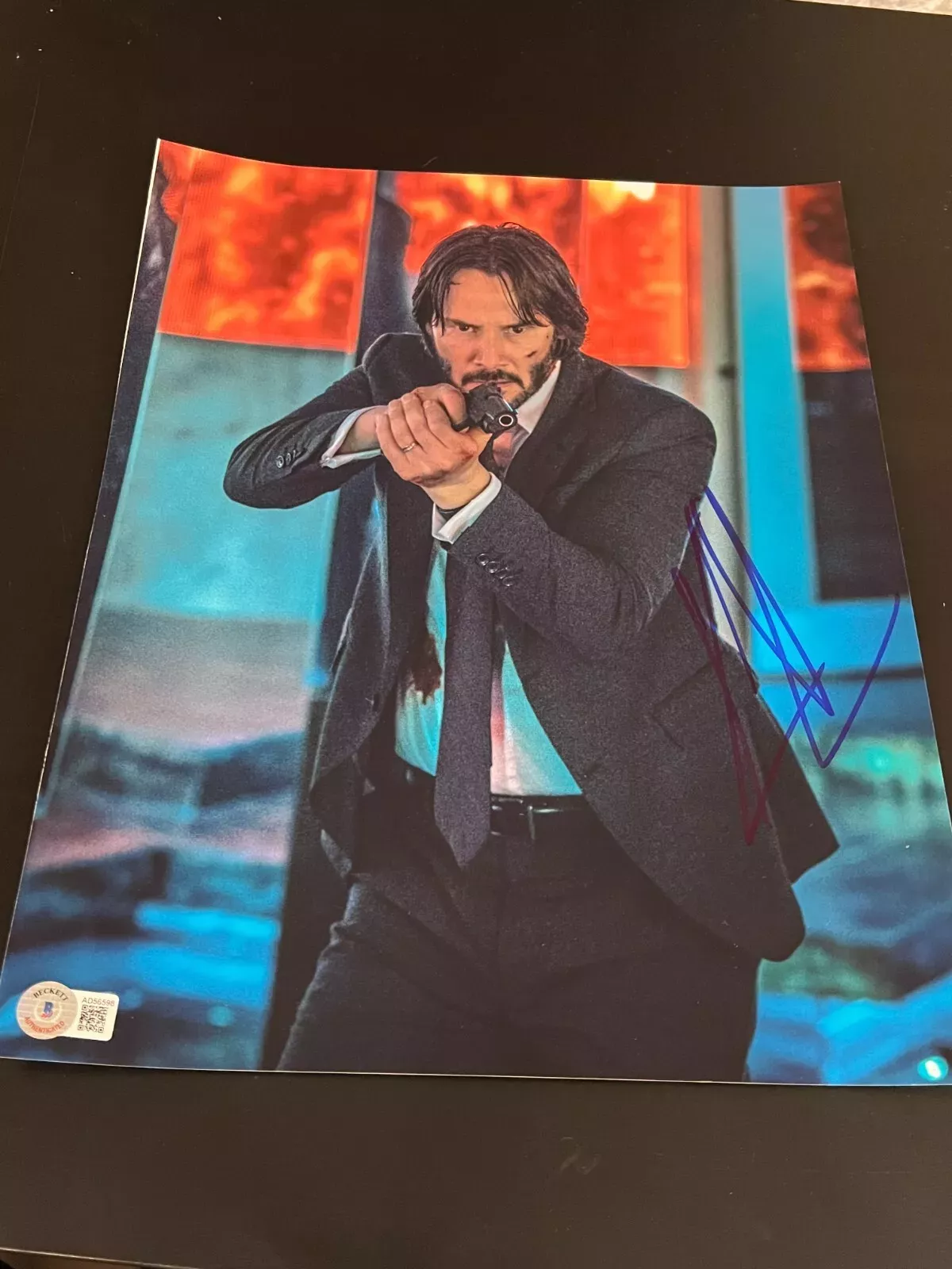 KEANU REEVES SIGNED AUTOGRAPH 11x14 PHOTO JOHN WICK BECKETT BAS COA ...