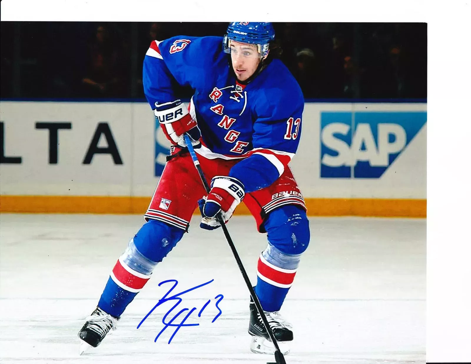 KEVIN HAYES NEW YORK RANGERS SIGNED STICK HANDLING 8X10 Collectible ...