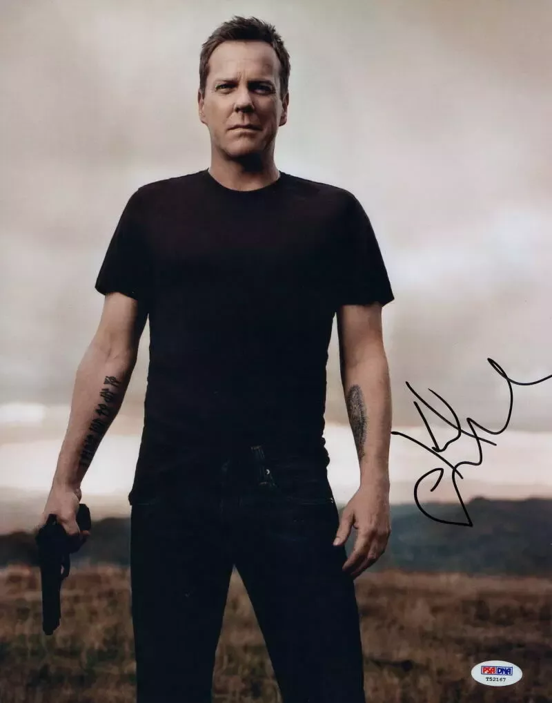 KIEFER SUTHERLAND SIGNED AUTOGRAPH 11X14 PHOTO - DONALD, JACK BAUER 24 ...