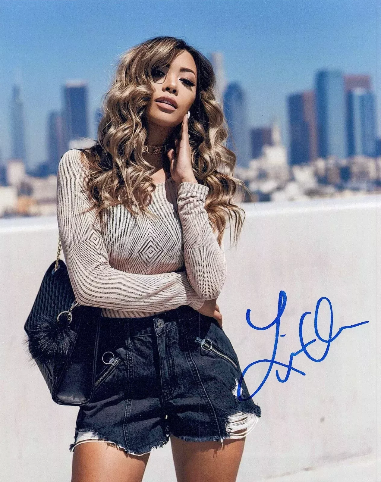 Liane V LianeV Signed Autograph 8x10 Photo Hot Sexy Instagram Model Singer COA | Autographia