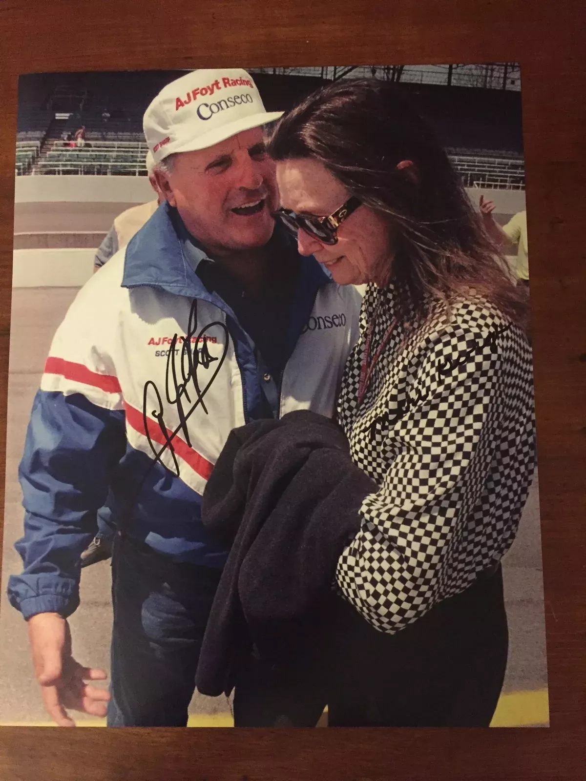 Mari Hulman George & AJ Foyt Indy 500 Signed 8 X 10 Photo Racing ...