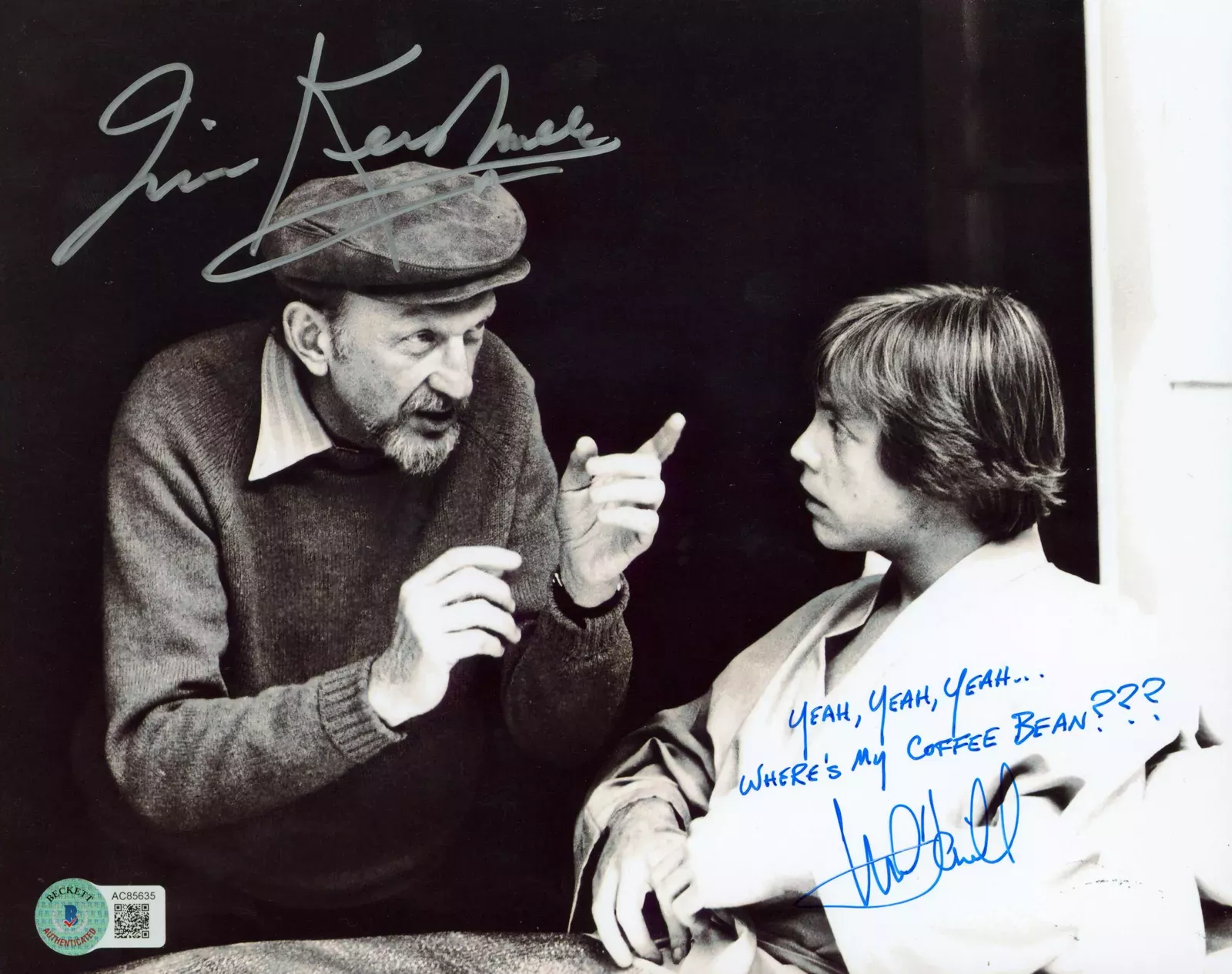 Mark Hamill & Irvin Kershner Star Wars Authentic Signed 8x10 Photo BAS ...
