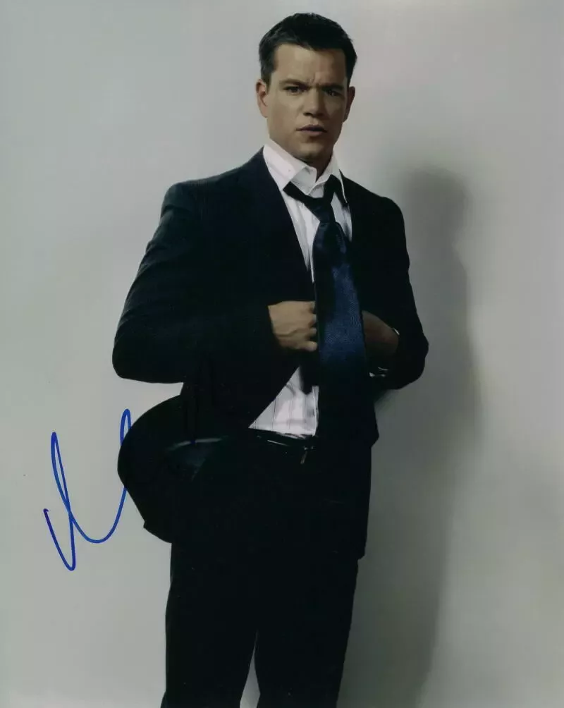 MATT DAMON SIGNED AUTOGRAPH 8X10 PHOTO - HOLLYWOOD SUPERSTAR, JASON ...