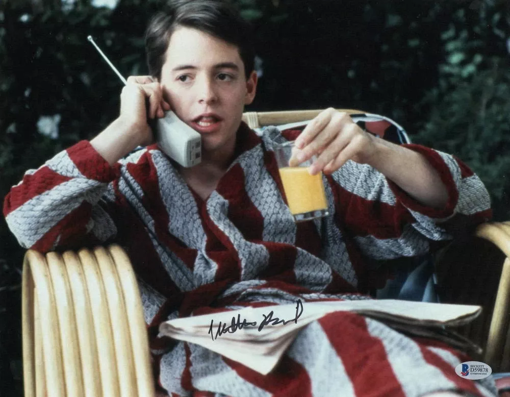 MATTHEW BRODERICK SIGNED 11X14 PHOTO FERRIS BUELLER AUTOGRAPH BECKETT ...