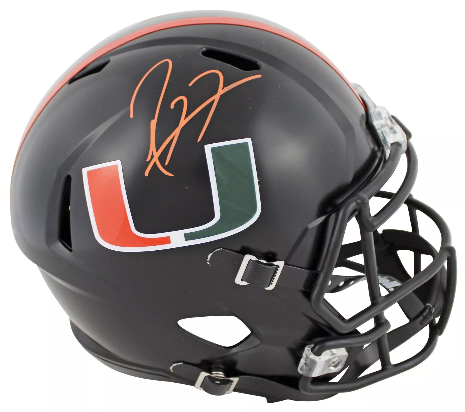 Miami Ray Lewis Authentic Signed Black Full Size Speed Rep Helmet BAS ...