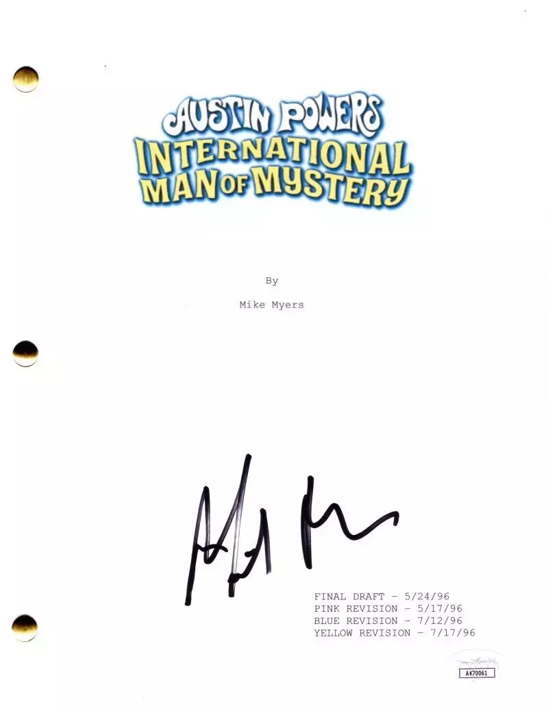 Mike Myers Signed Autograph Austin Powers Full Script Screenplay w/ JSA ...