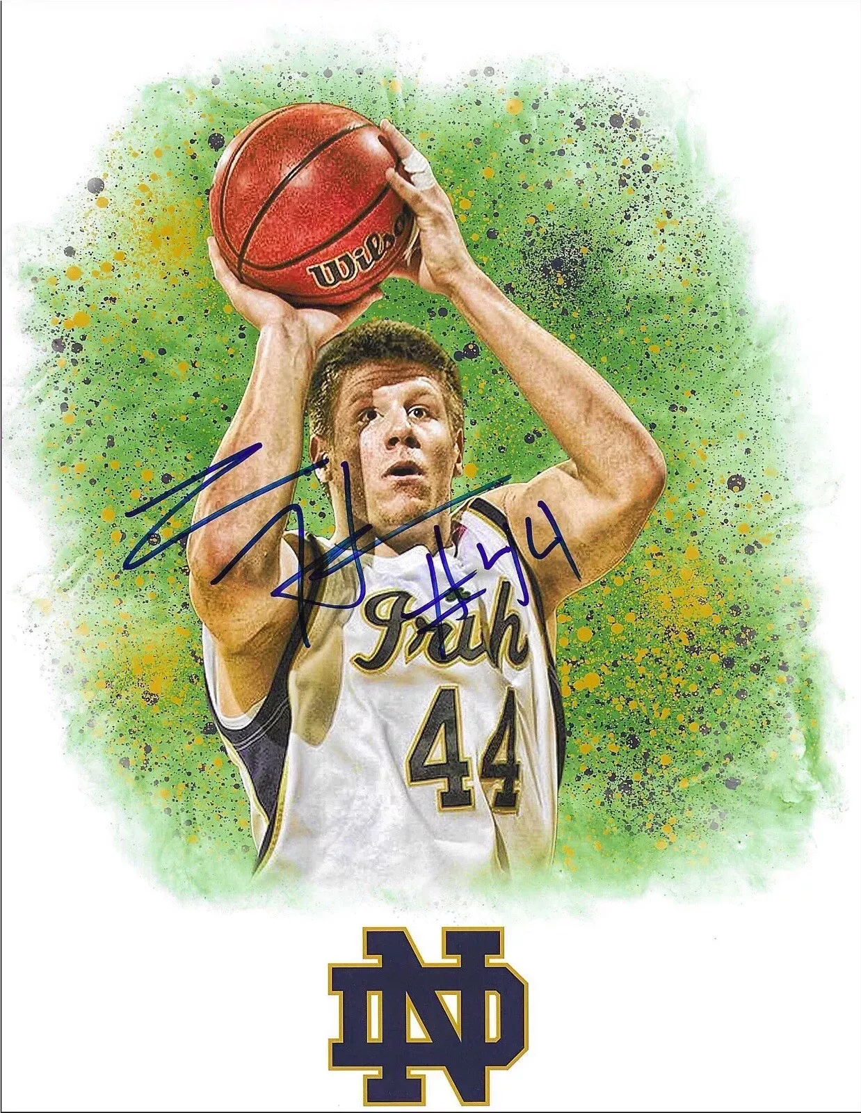 NOTRE DAME FIGHTING IRISH- LUKE HARANGODY SIGNED AUTOGRAPH 8.5x11 PHOTO ...