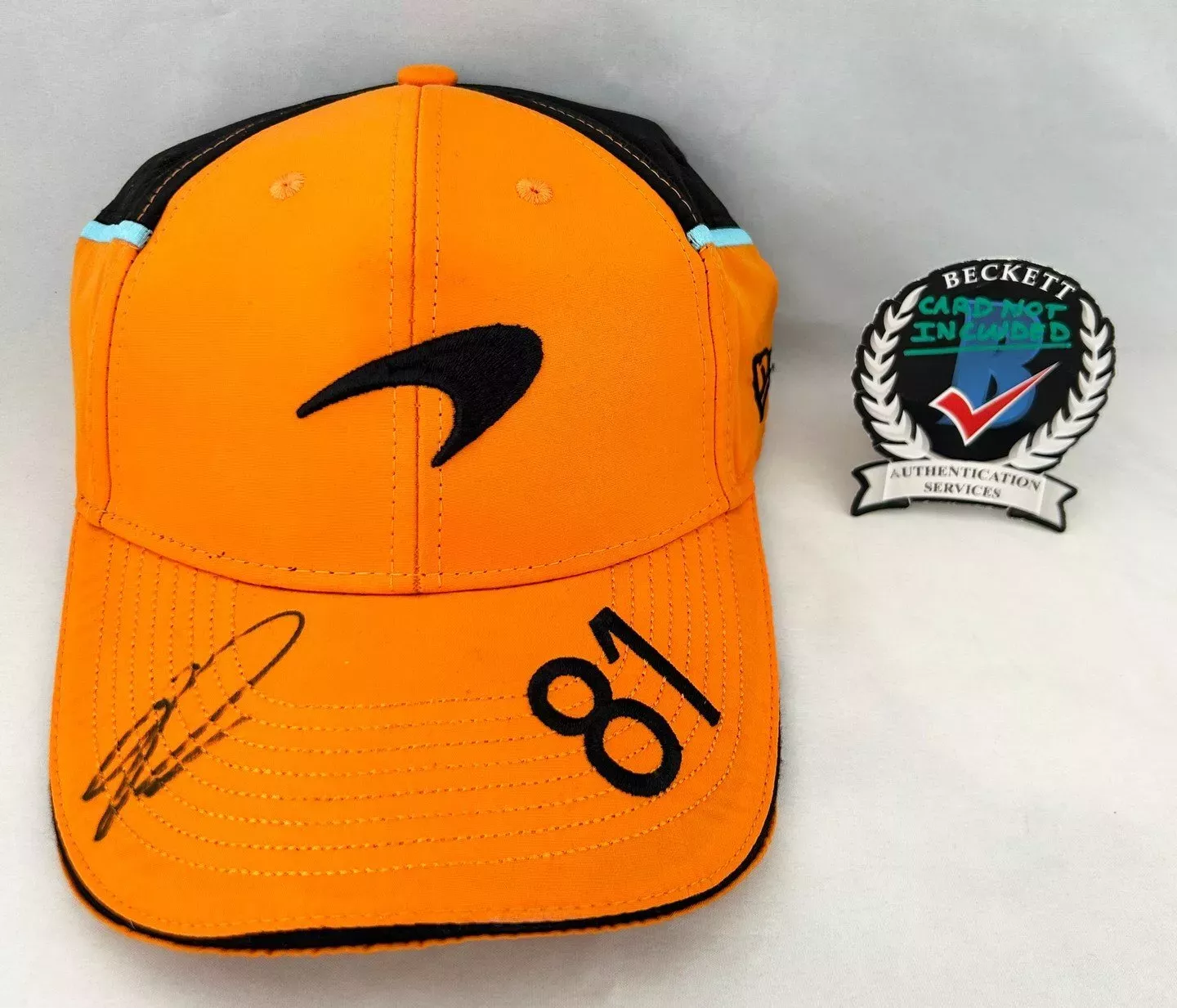 Oscar Piastri Signed Hat McLaren F1 Formula 1 Beckett BAS COA | Autographia