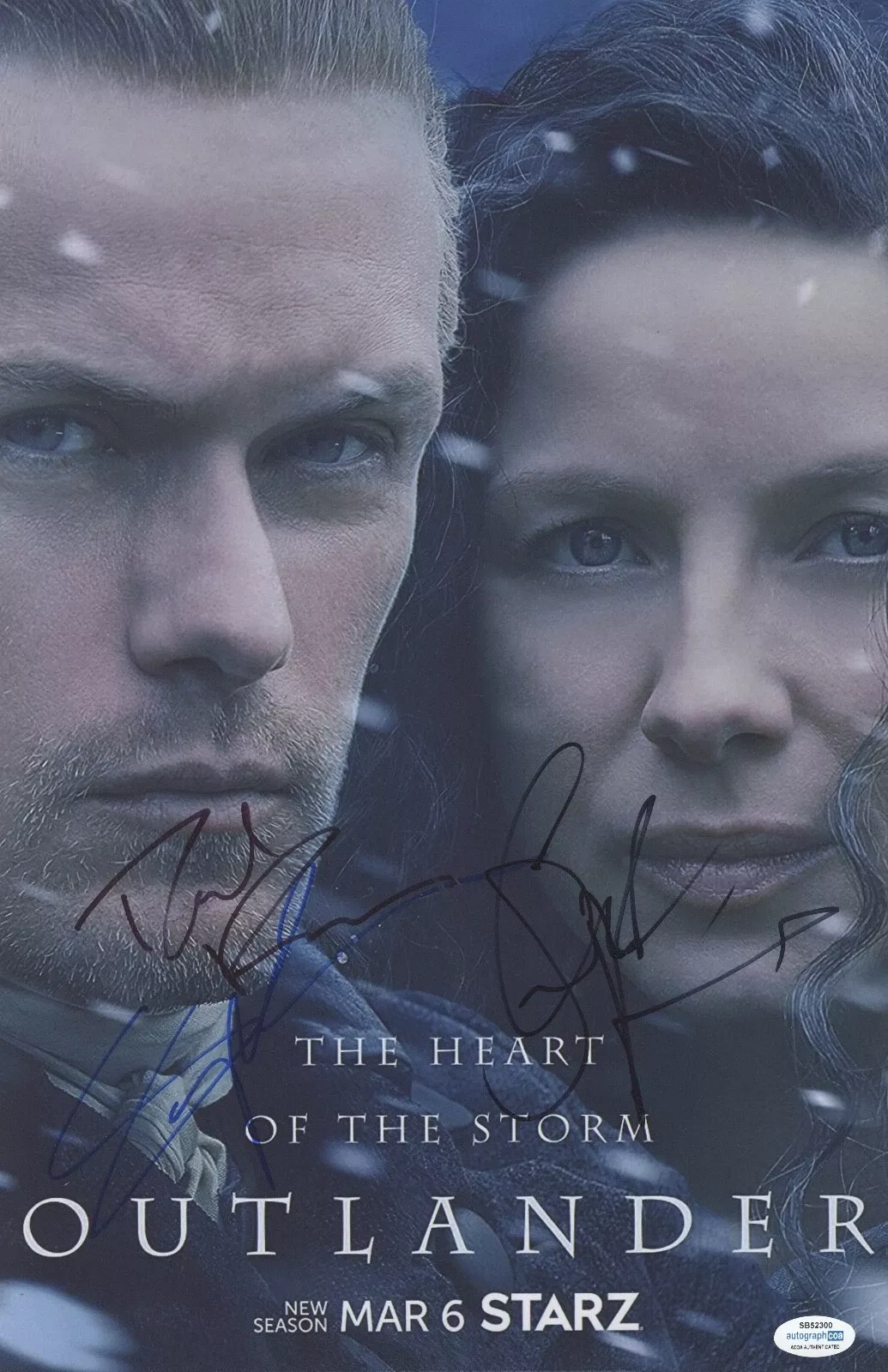 Outlander Cast Signed 11x17 Poster Photo Sam Heughan Caitriona Balfe x4 ...