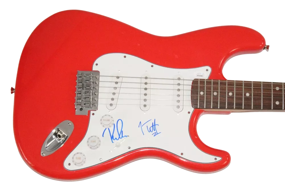 Phil Collen Joe Elliott Signed Autograph Fender Guitar - Def Leppard w ...