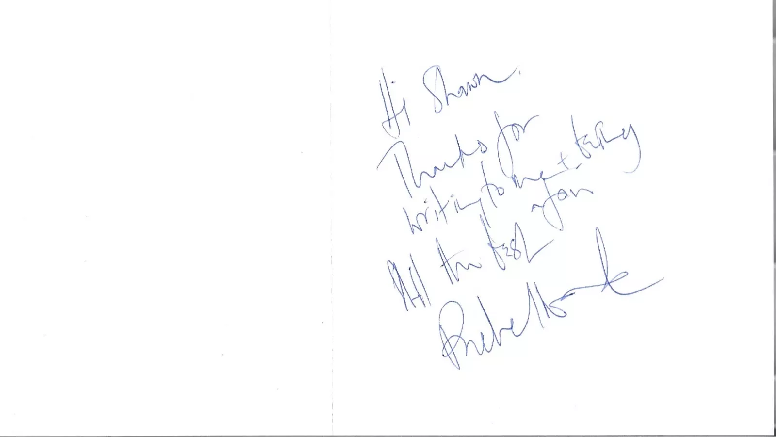 Rachel Ward REAL Twice SIGNED Greeting Card COA Autograph Thorn Birds ...