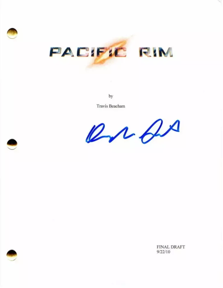 RINKO KIKUCHI SIGNED AUTOGRAPH - PACIFIC RIM FULL MOVIE SCRIPT - IDRIS ...