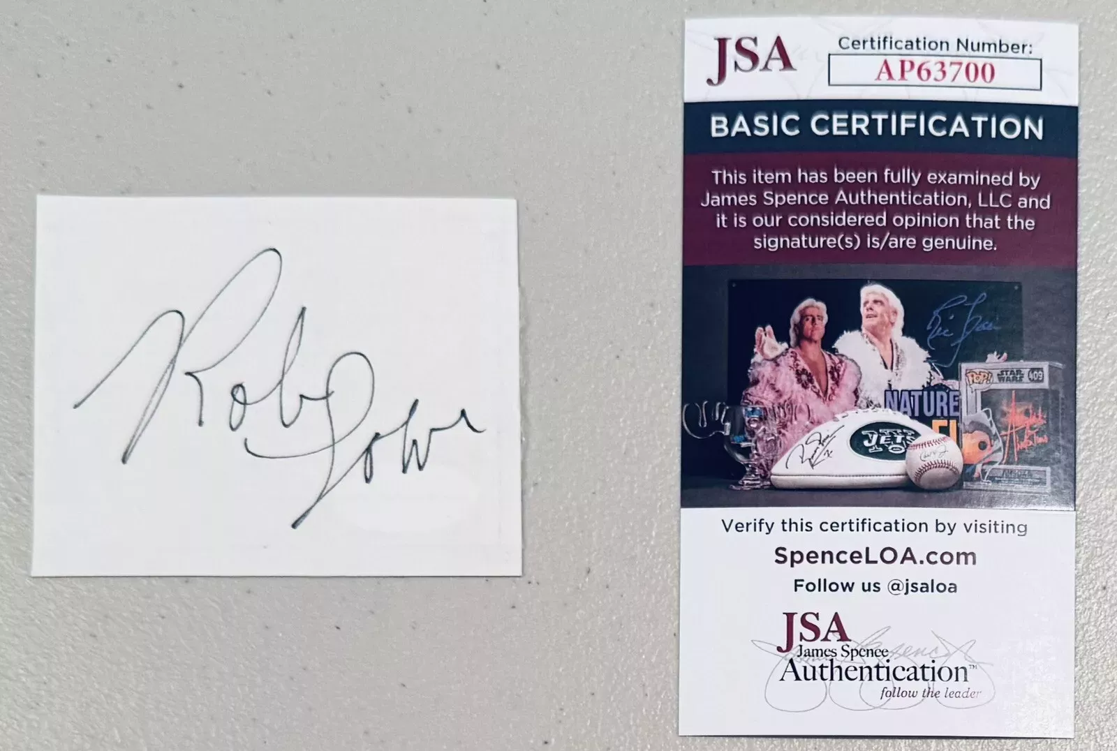 Rob Lowe Signed Autographed 3x3 Card JSA Cert West Wing Parks And ...