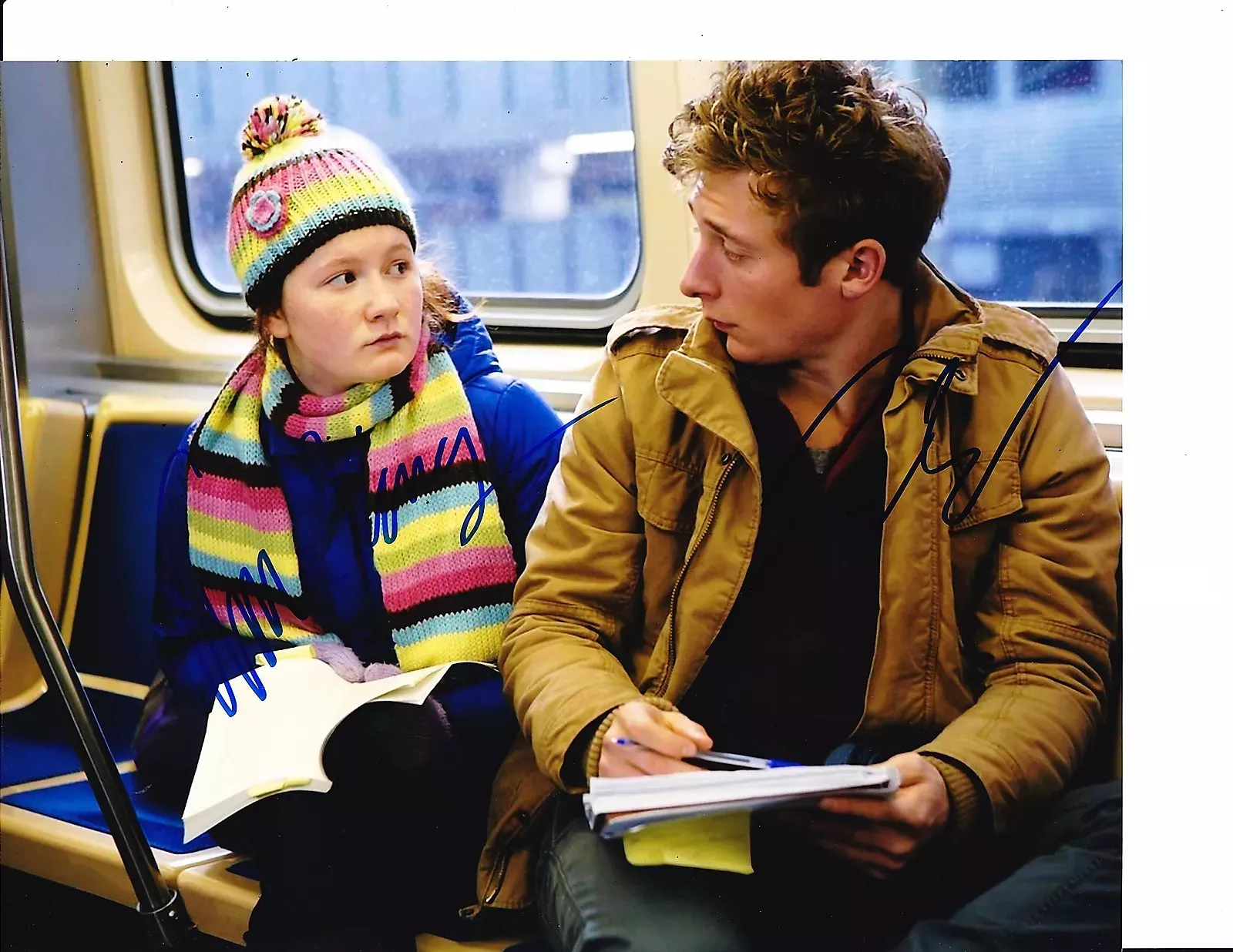 SHAMELESS JEREMY ALLEN WHITE AND EMMA KENNEY SIGNED ON TRAIN 8X10 DEB AND LIP Collectible ...