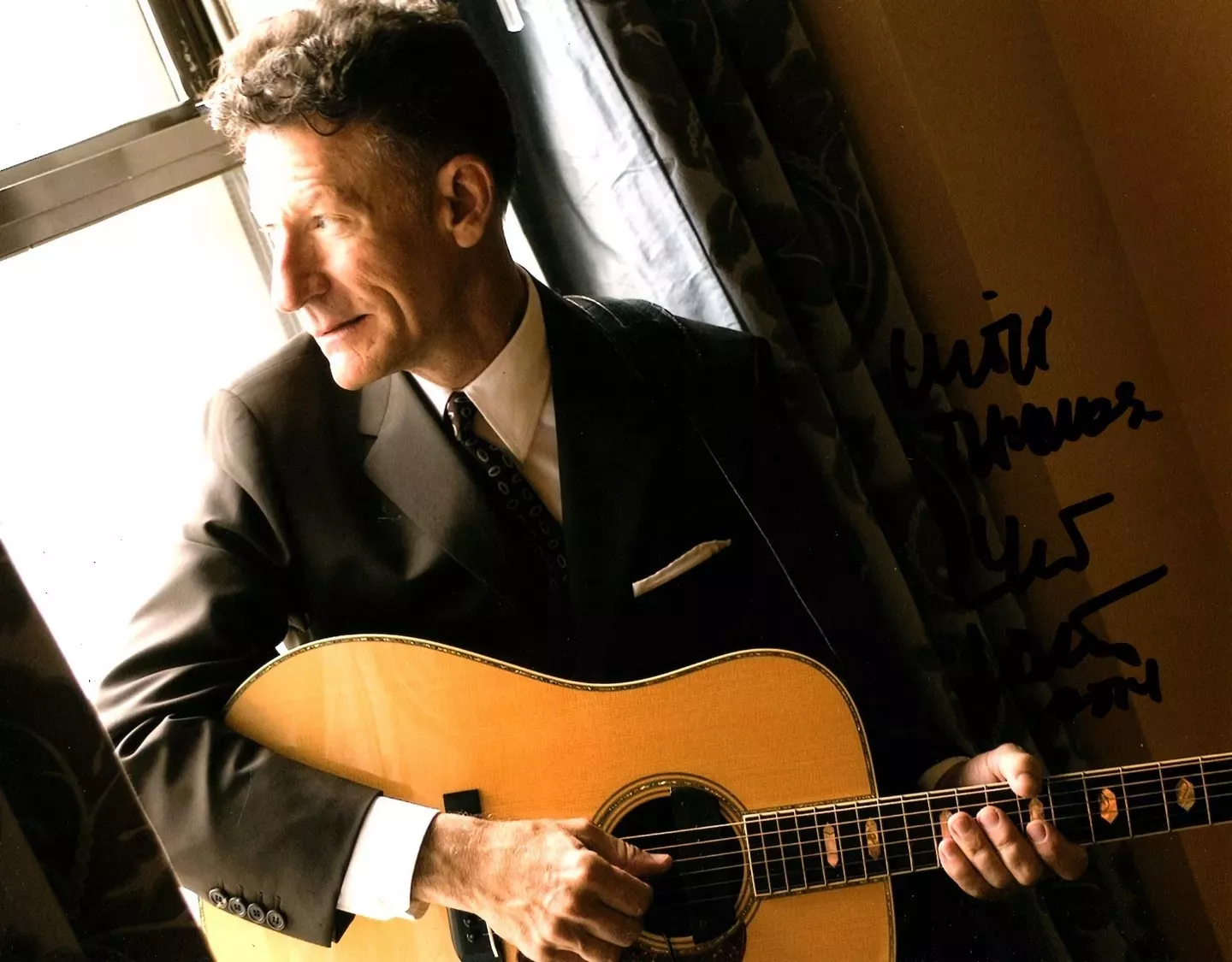 Signed Singer Lyle Lovett 8x10 Photo COA | Autographia