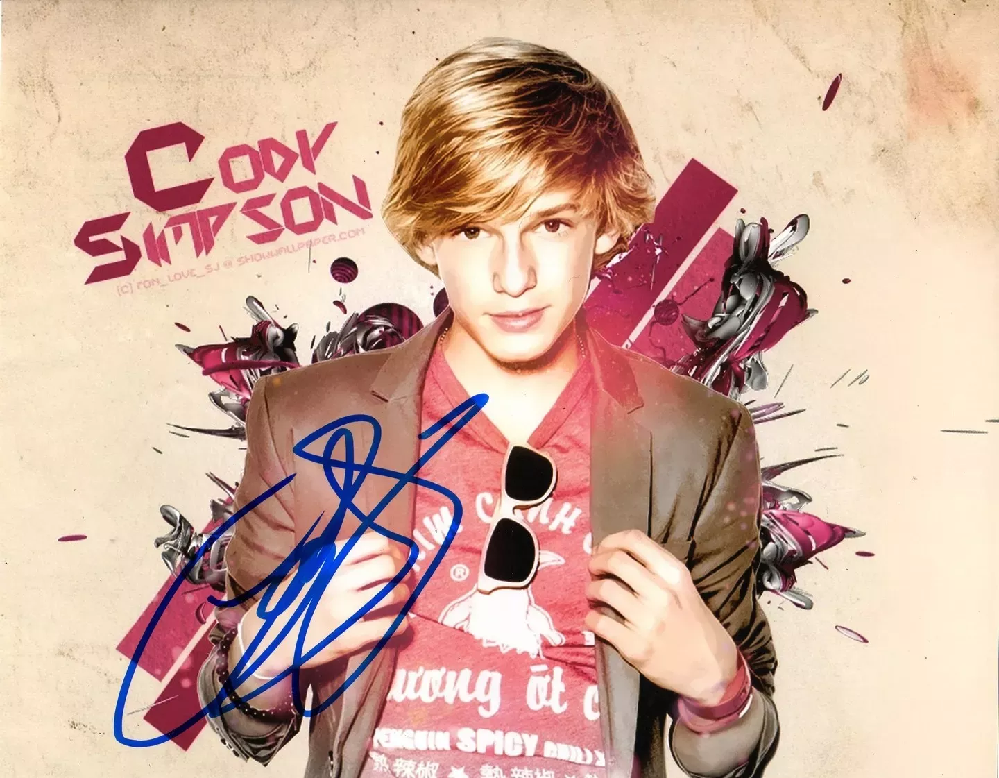 Singer Cody Simpson Signed 8x10 Photo COA | Autographia