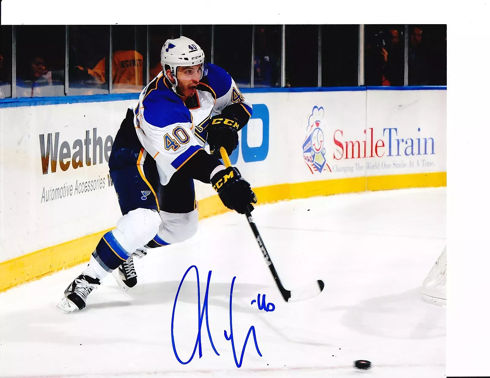 ST. LOUIS BLUES MAXIM LAPIERRE SIGNED PASSING 8X10 Collectible ...