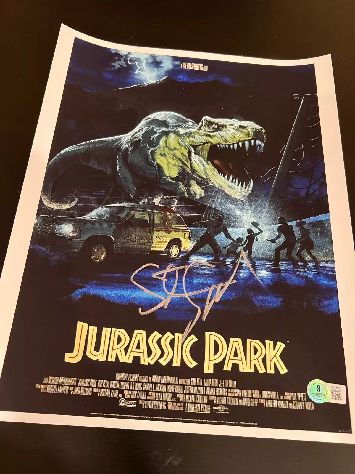 STEVEN SPIELBERG SIGNED AUTOGRAPH 11x14 PHOTO JURASSIC PARK BECKETT BAS ...