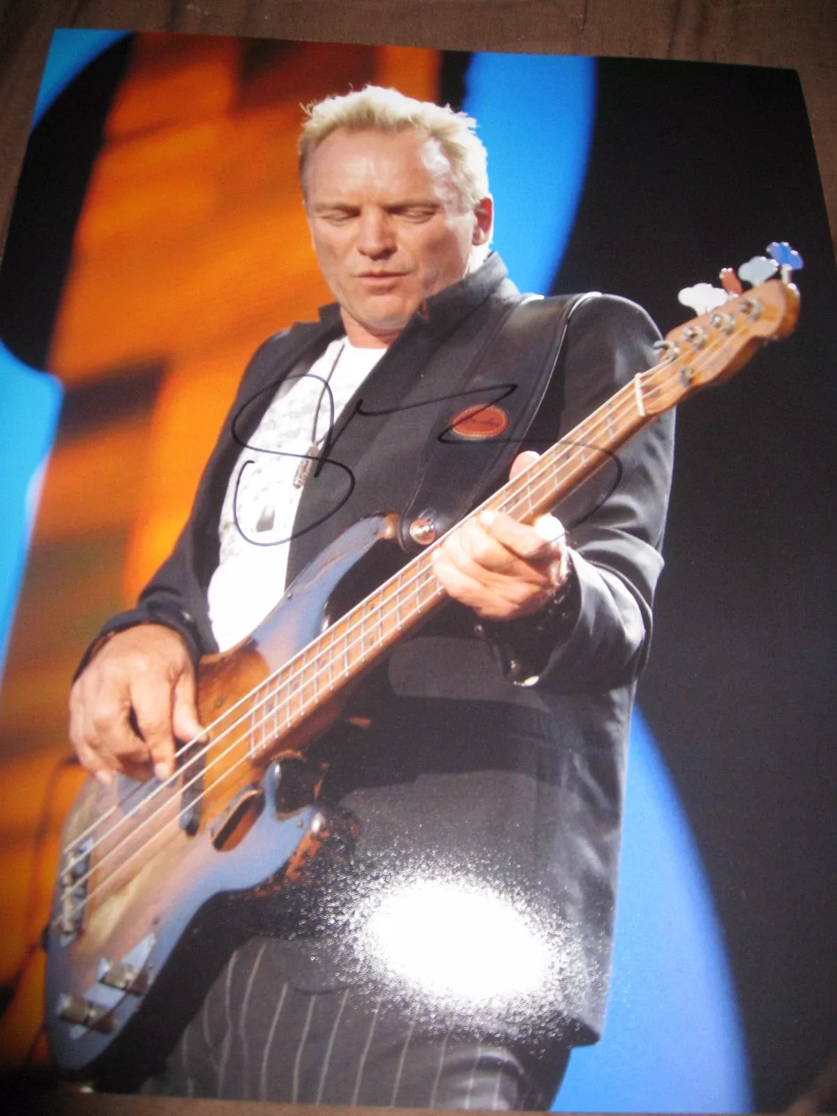 STING SIGNED AUTOGRAPH 11x14 PHOTO THE POLICE IN PERSON PROMO ROCK AND ...