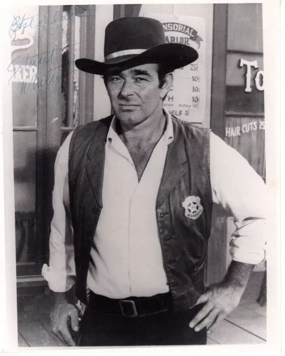 STUART WHITMAN signed autographed 8x10 CIMARRON STRIP JIM CROWN vintage ...