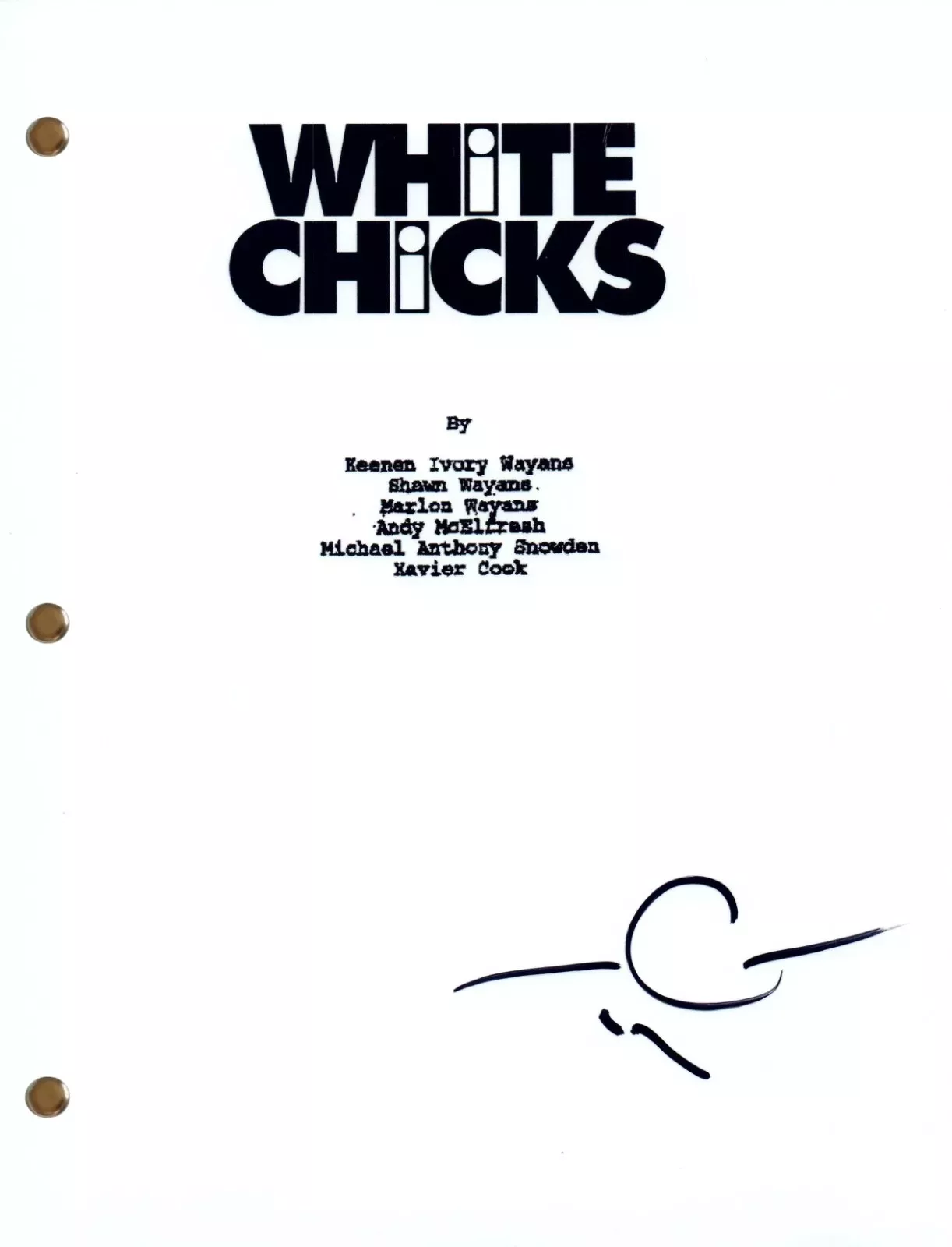 Terry Crews Signed Autograph White Chicks Movie Script Full Screenplay ...