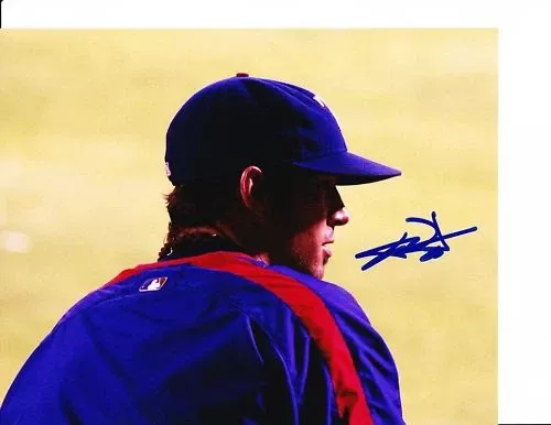 TEXAS RANGERS CJ WILSON SIGNED CLOSE UP 8X10 Collectible Memorabilia ...