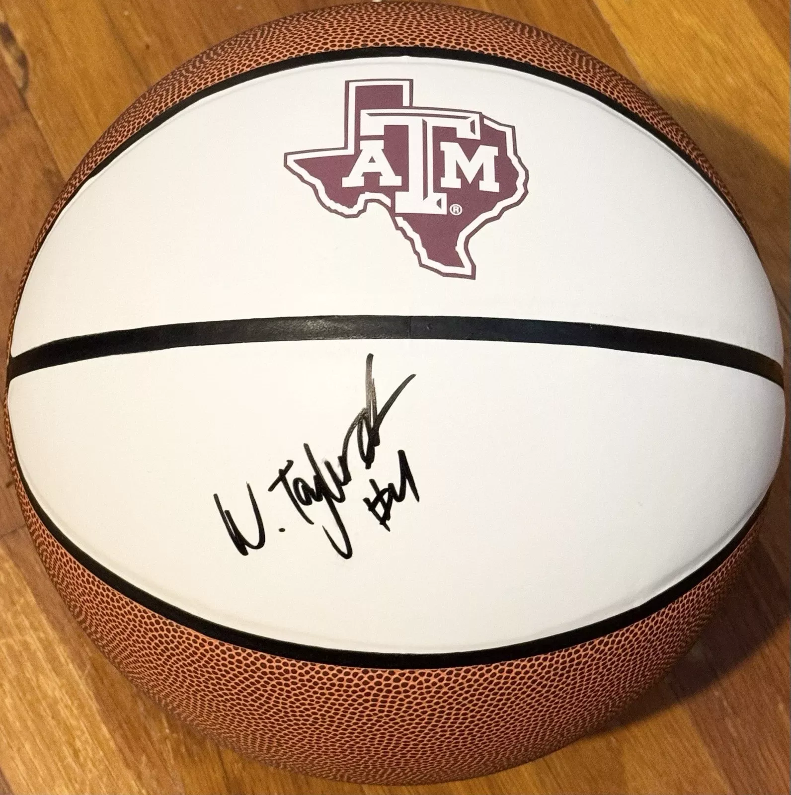 Wade Taylor IV Signed Autographed Texas A&M Aggies Logo Basketball JSA ...