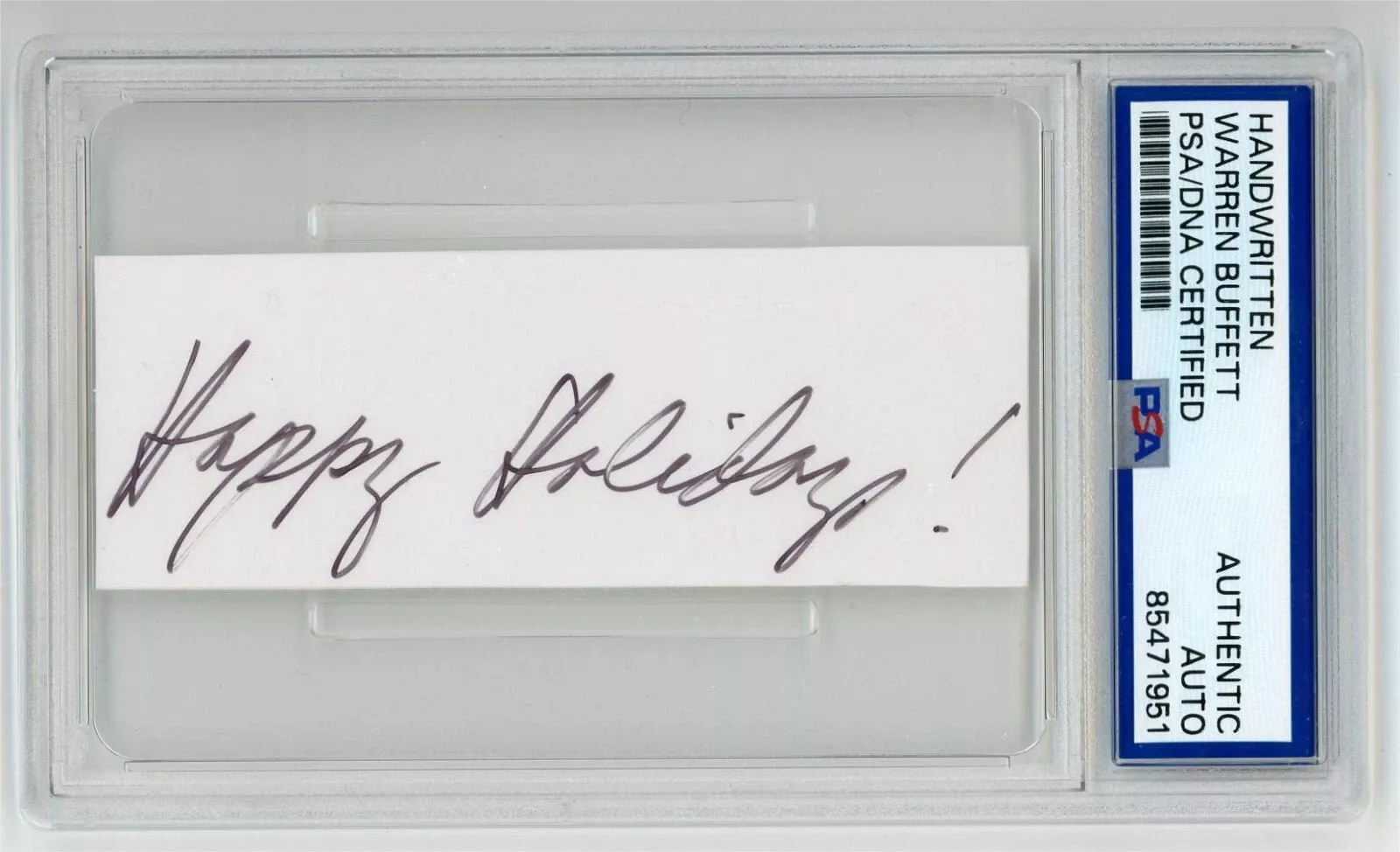 Warren Buffett Signed "Happy Holidays" Handwritting Autograph Berkshire Hathaway | Autographia