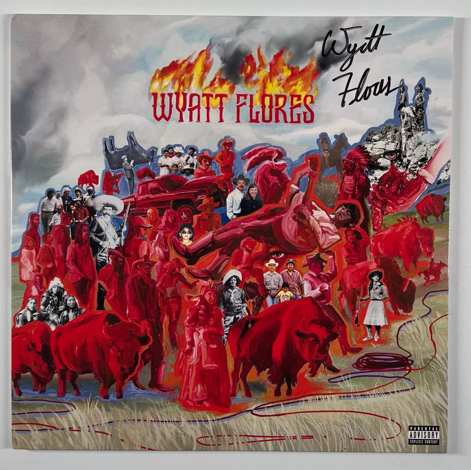 Wyatt Flores JSA Signed Autograph Record Vinyl Welcome to the Plains ...