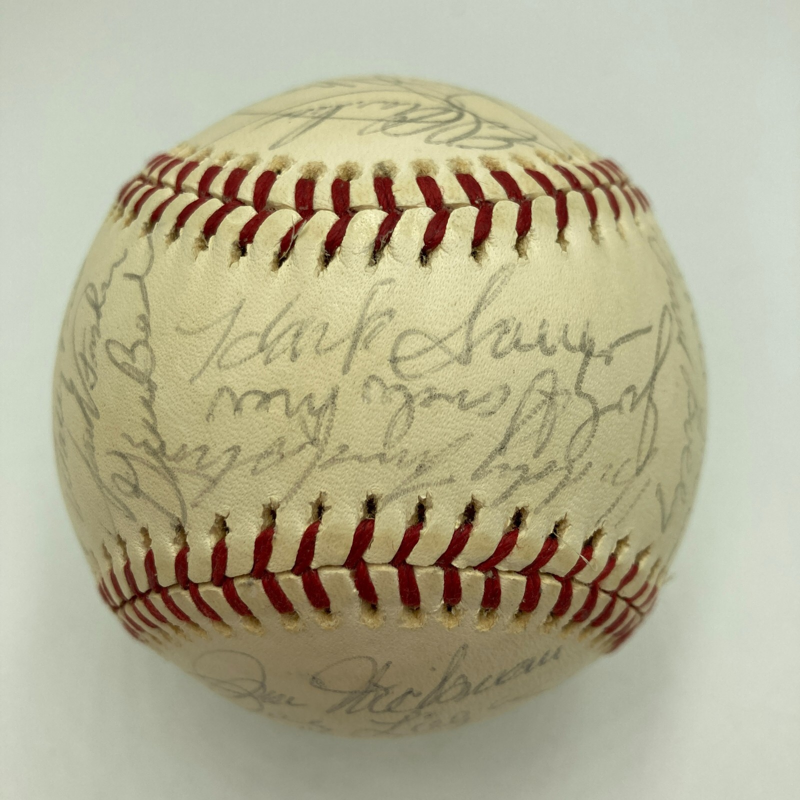 1970's Los Angeles Dodgers Old Timer's Day Multi Signed Baseball PSA ...