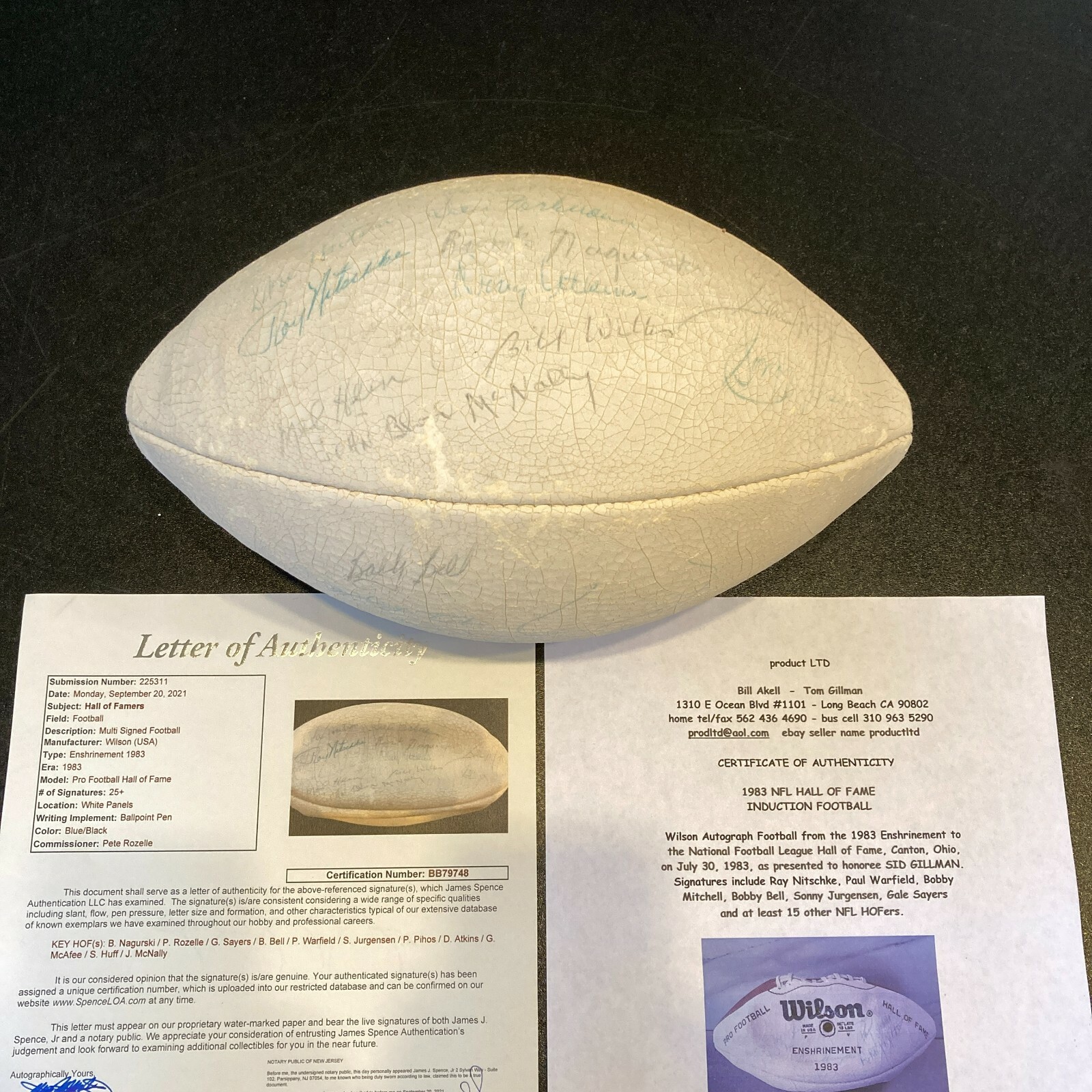 Bronko Nagurski 1983 Hall Of Fame Induction Multi Signed Football 25+ JSA COA | Autographia