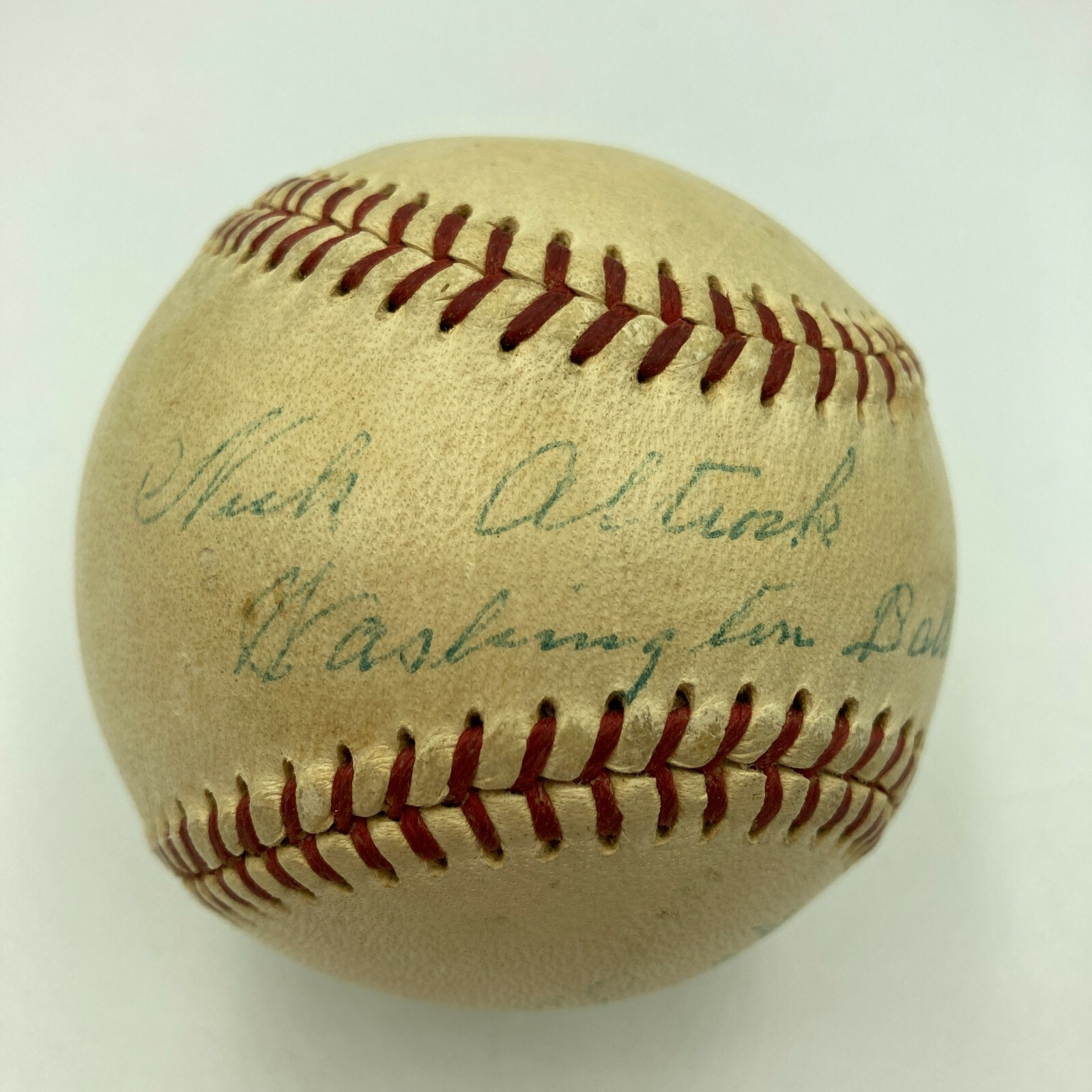 Rare Nick Altrock Single Signed 1950's American League Baseball JSA COA ...
