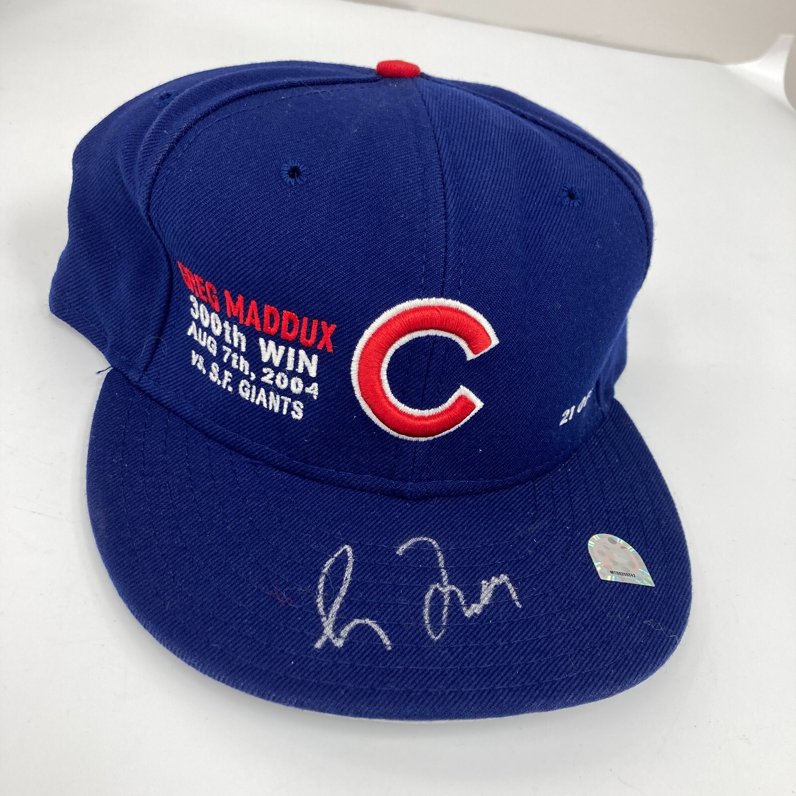 Greg Maddux 300th Win Signed Authentic Chicago Cubs Hat MLB Authentic ...