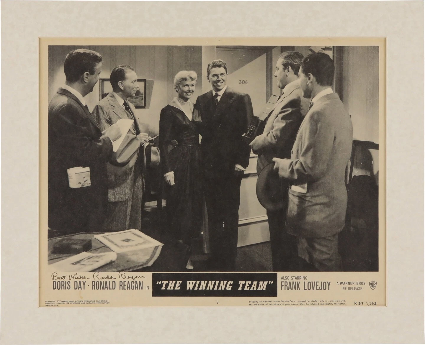 Ronald Regan Signed The Winning Team Lobby Card 10x13 Photo PSA DNA GEM ...
